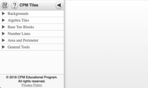 Virtual Math Tools – CPM Educational Program